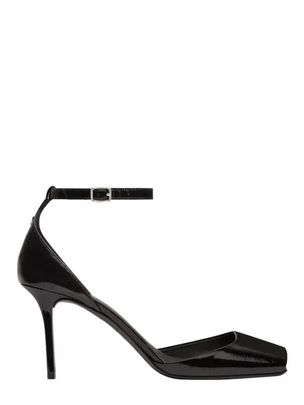 COURREGES Ankle Strap Peep-toe Pumps - Black