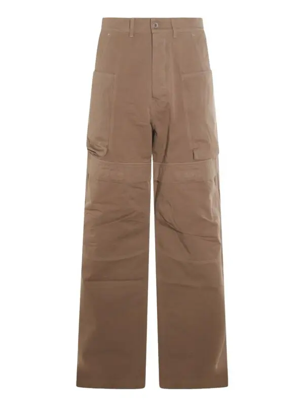 Rick Owens Stefan Wide Leg Cargo Pants - Dirty Pearl
