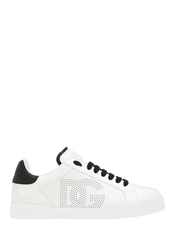 Dolce & Gabbana Portofino Sneakers With Dg Logo - White