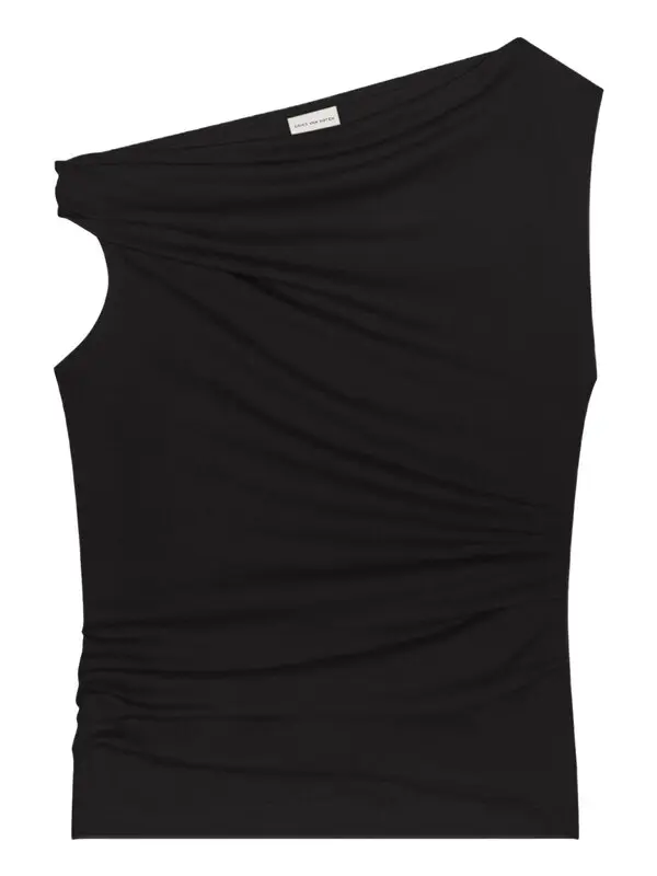 Dries Van Noten Draped Off-shoulder Top - Black