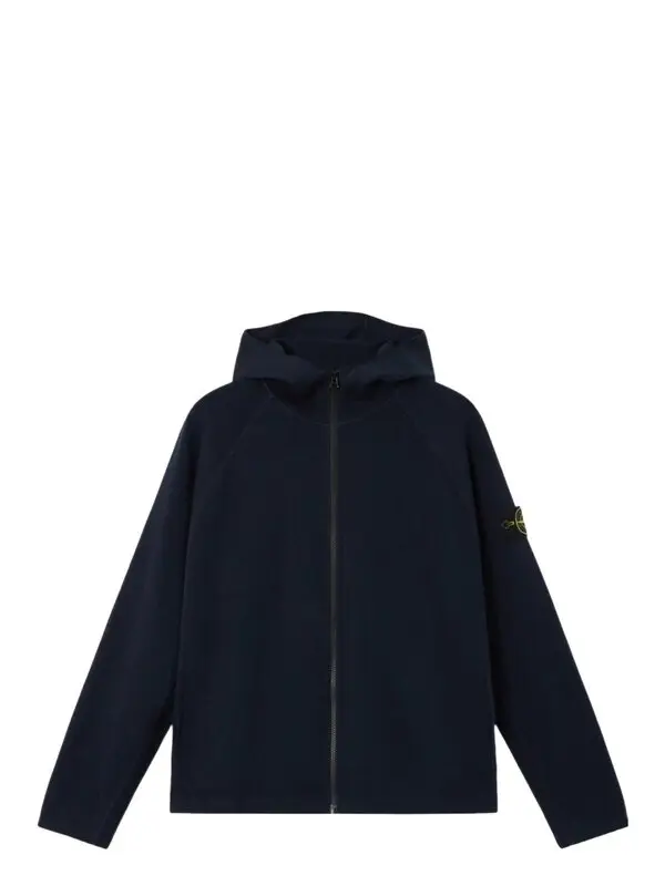 Stone Island Hooded Zipped Cardigan - Blue