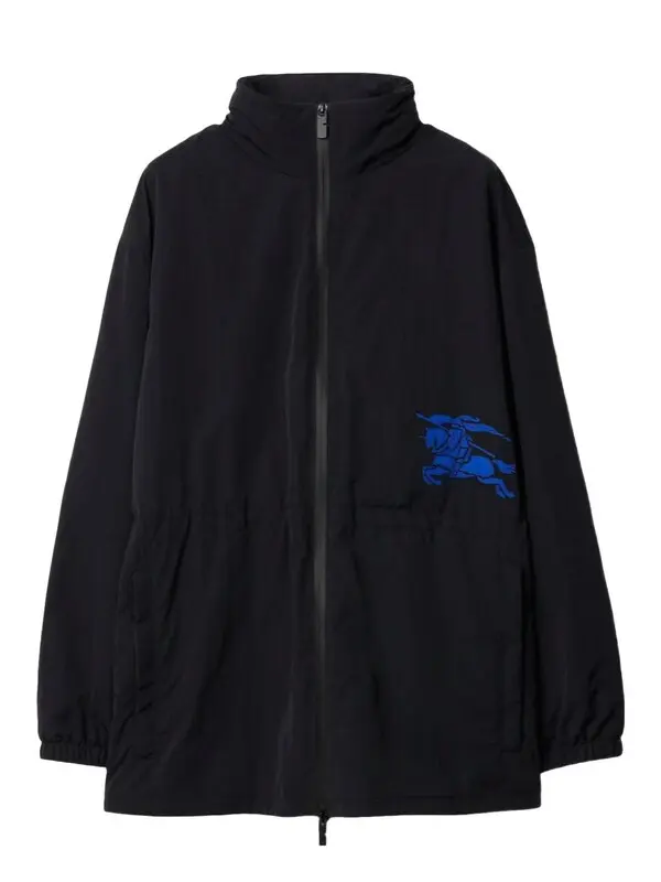 Burberry Equestrian Knight Zip-up Jacket - Black
