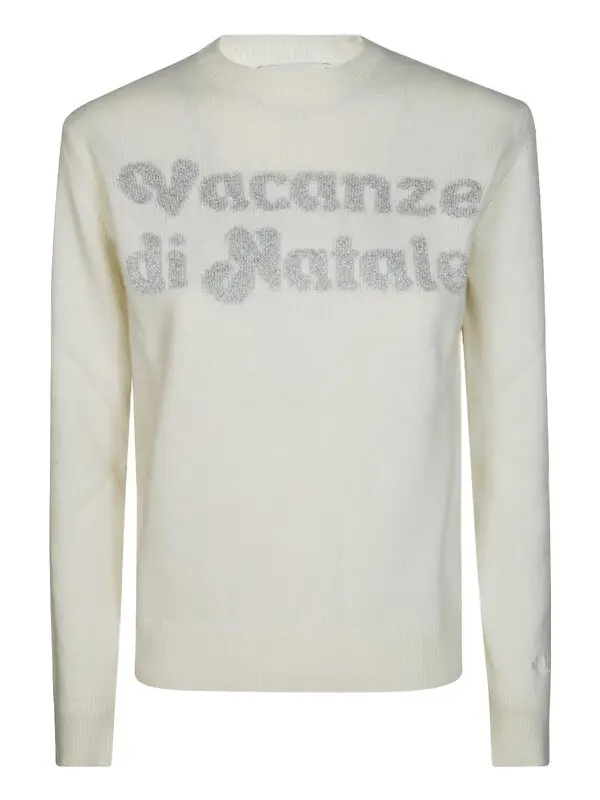 MC2 SAINT BARTH Crewneck Jumper With Ribbed Details - White