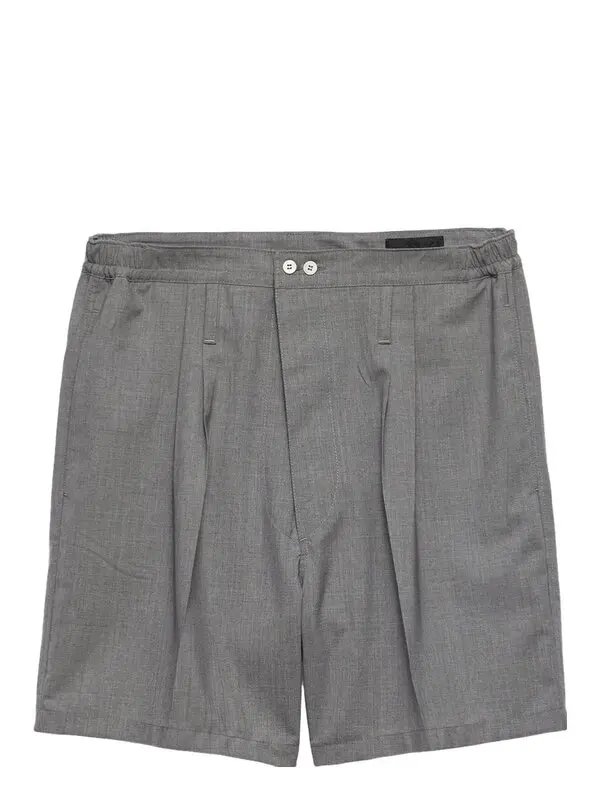 Prada Pleated Bermuda Shorts - Grey