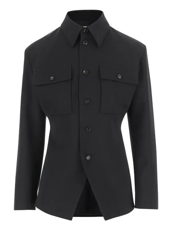 Bottega Veneta Button-up Shirt Jacket - Black