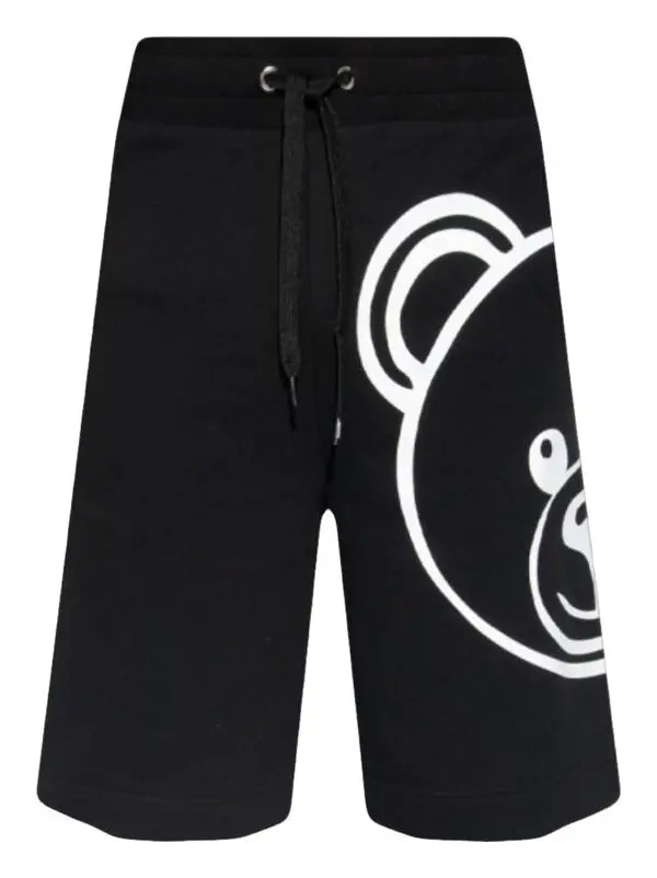 Moschino Teddy Bear Logo Shorts - Black