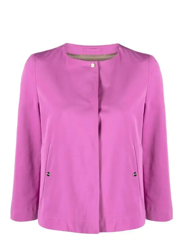 Herno Collarless Button Blazer - Pink
