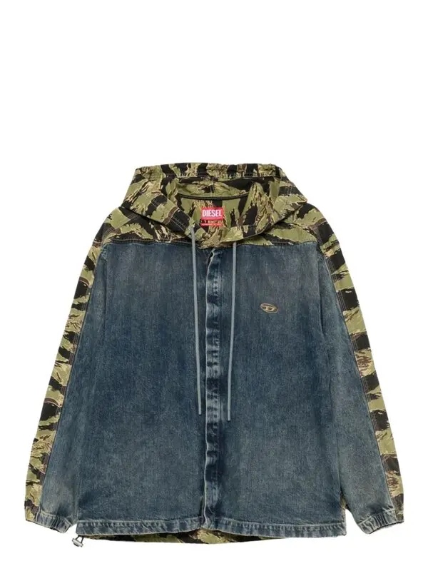 DIESEL® Camouflage Panel Denim Jacket - Black
