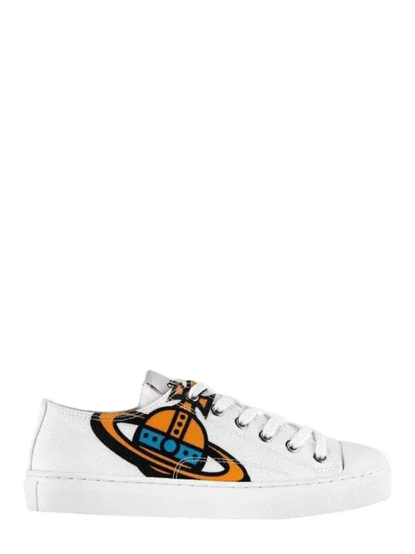 VIVIENNE WESTWOOD Saturn Print Low Top Sneakers - White
