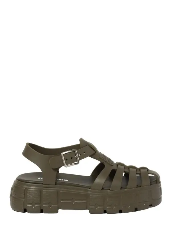 Miu Miu Eva Platform Cage Sandals - Brown