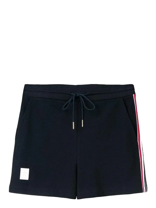 Thom Browne Piqu Stripe Shorts - Navy Blue