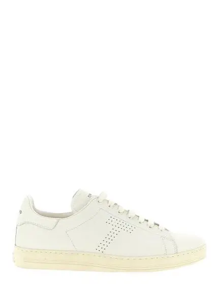 TOM FORD Logo Detail Lace-up Sneakers - White
