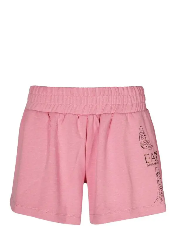 EA7 Logo Butterfly Shorts - Pink