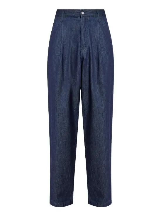 Dries Van Noten Carrot Fit Denim Trousers - Blue