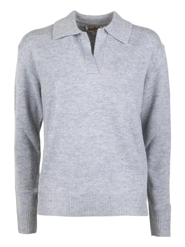 MC2 SAINT BARTH Eze Polo Collar Sweater - Gray