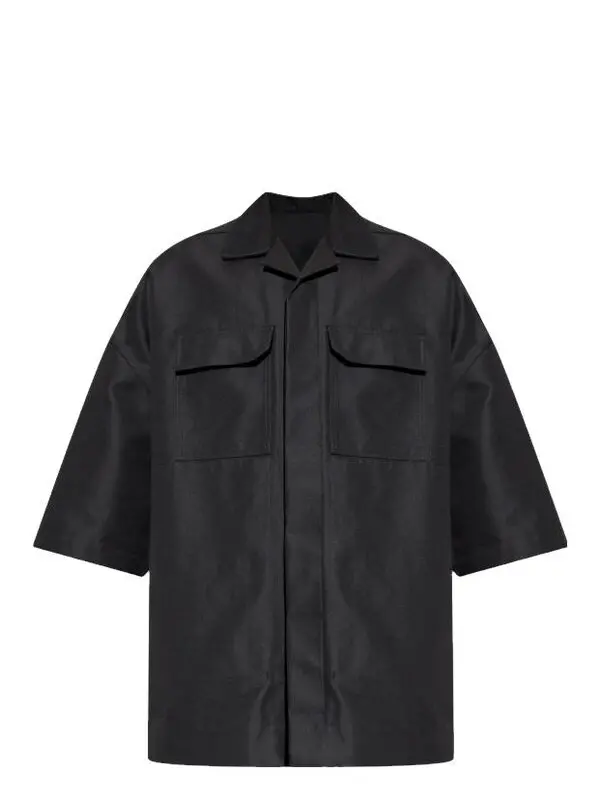 Rick Owens Short-sleeved Oversized Shirt - Black