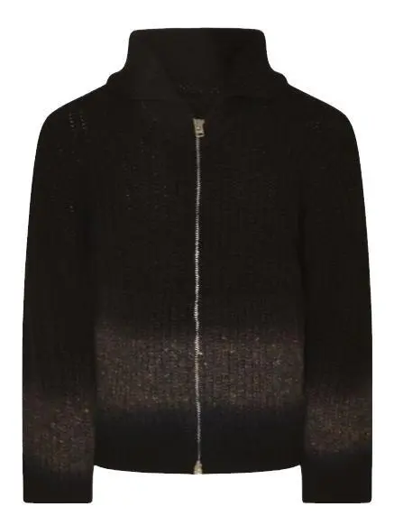 Sacai Garment Dye Knit Cardigan - Black