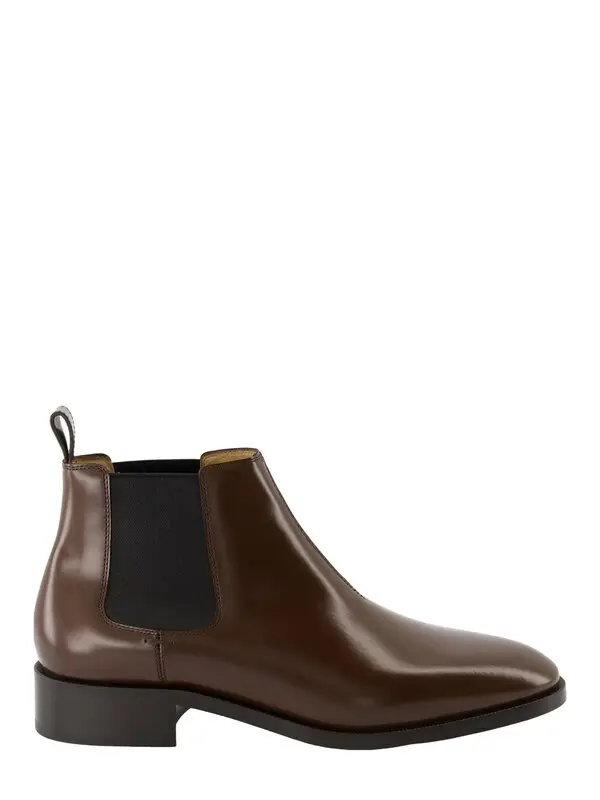 Valentino Garavani Pas Des Dieux Calfskin Chelsea Boots - Bark Brown