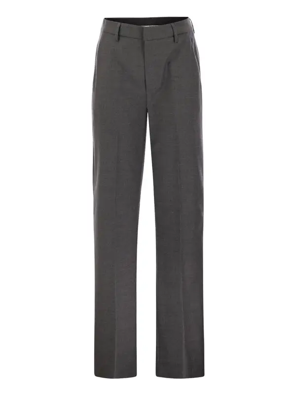 DONDUP Janice Wide-leg Tailored Trousers - Black