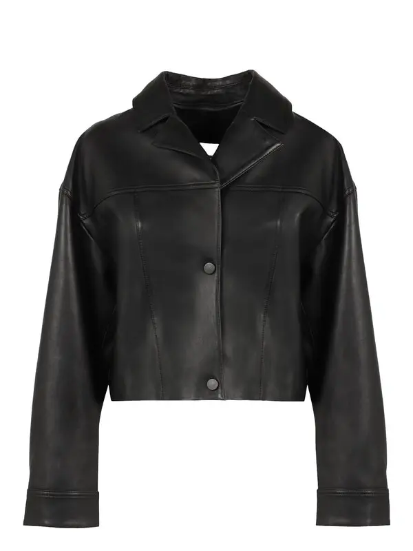 YVES SALOMON Buttoned Leather Jacket - No