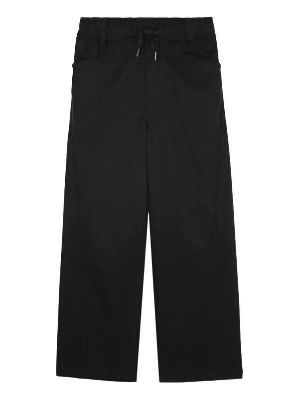 LANVIN Logo Patch Drawstring Trousers - Black