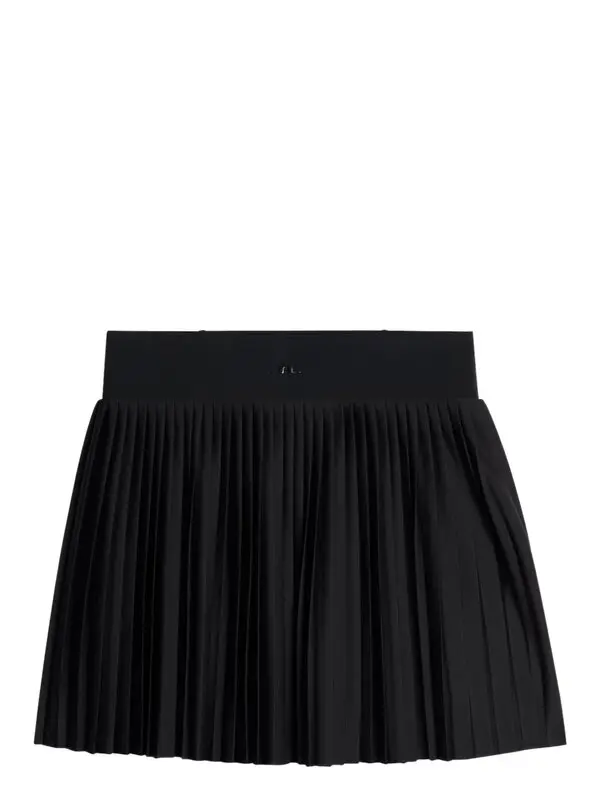 J. Lindeberg Pleated Skirt With Elastic Waistband - Black