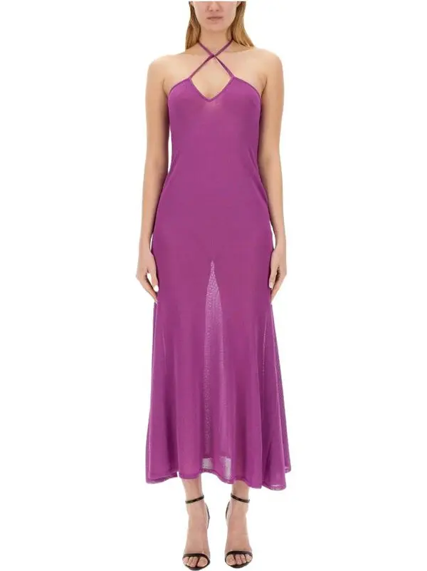 TOM FORD Off-shoulder Midi Dress - Pink