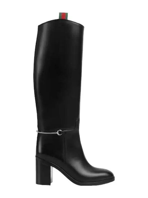 Gucci Slim Horsebit Boots - Black