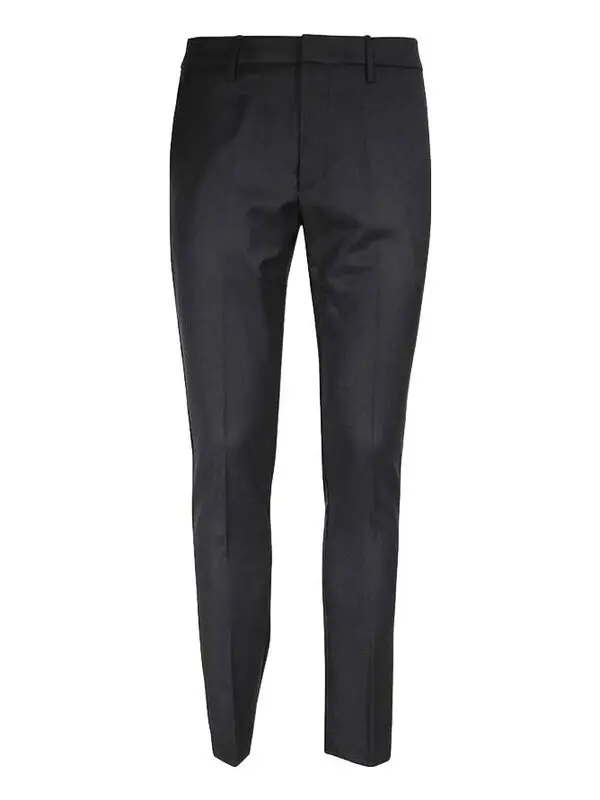 DONDUP Tailored Logo Detail Trousers - Black