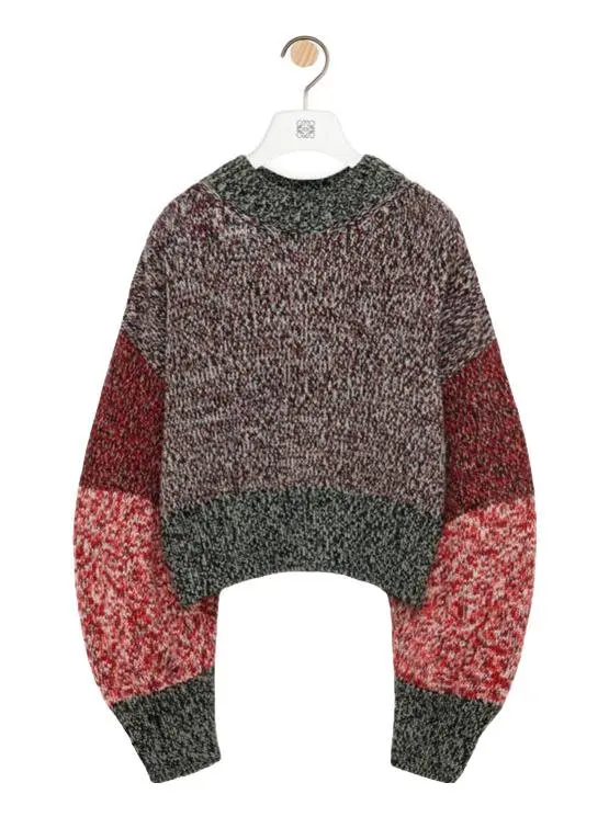 Loewe Wool Sweater With Lantern Sleeves - Black