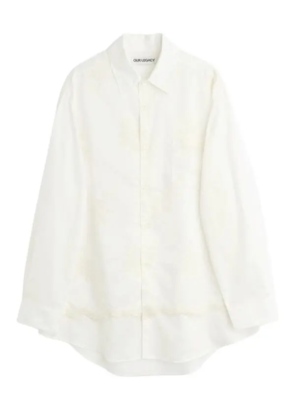 Our Legacy Vast Floral Lace Oversized Shirt - White