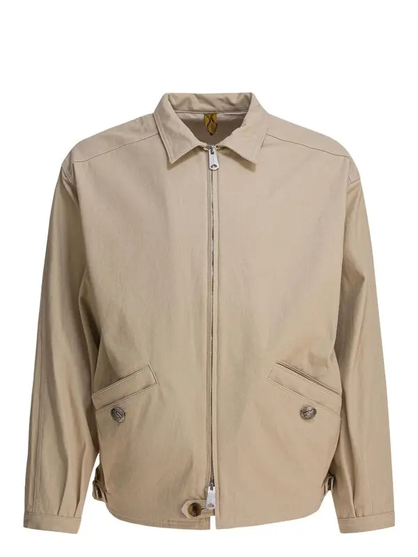 Kapital Casual Jacket With Zip-up And Belted Hem - Nude