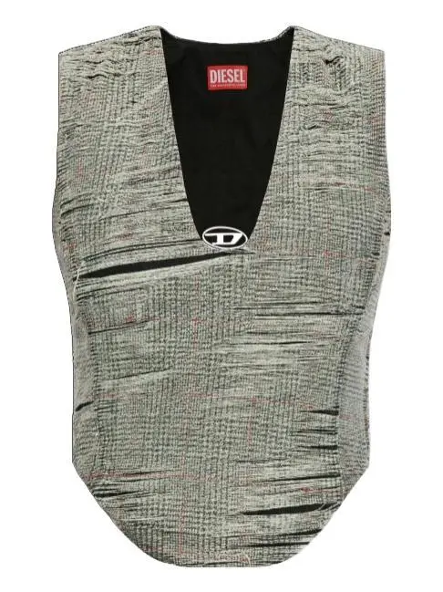 DIESEL® De-laris-fsg Sleeveless V-neck Top - Grey