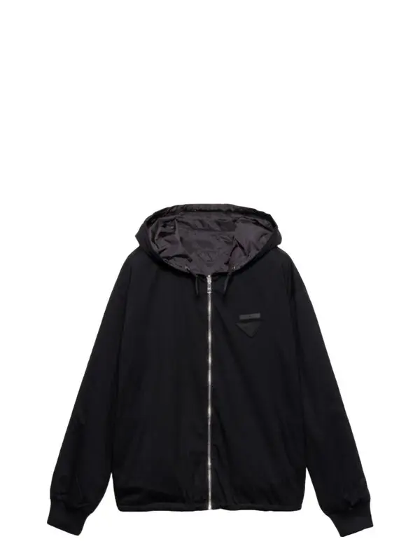 Prada Zip-up Hooded Jacket - Black