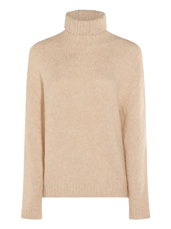 Eleventy Roll Neck Knitted Jumper - Nude