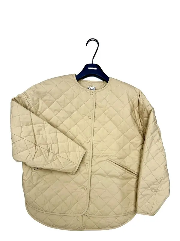 TOTEME Quilted Crewneck Jacket - Desert