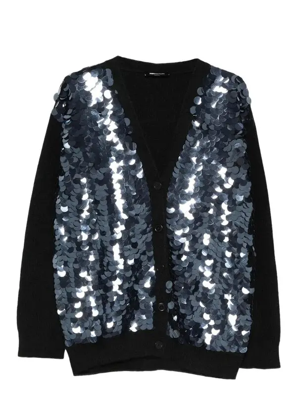Fabiana Filippi Sequin Embellished V-neck Cardigan - Black