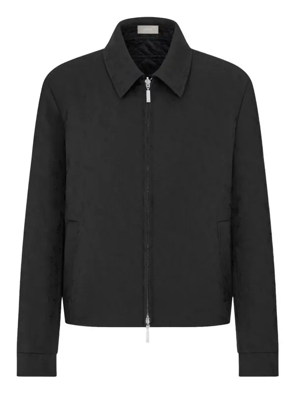 Dior Reversible Zipped Jacket With Jacquard And Cannage Patterns - Grey