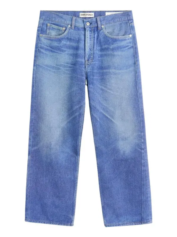 Our Legacy Third Cut Wide Straight-leg Jeans - Blue