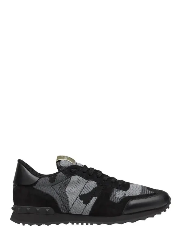 Valentino Garavani Rockrunner Camouflage Sneakers - Black