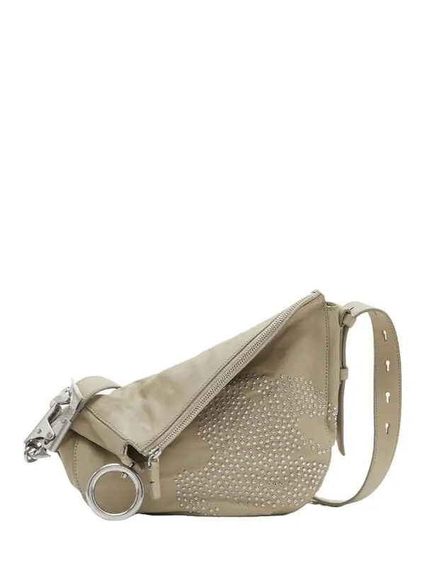 Burberry Small Knight Leather Shoulder Bag - Nude