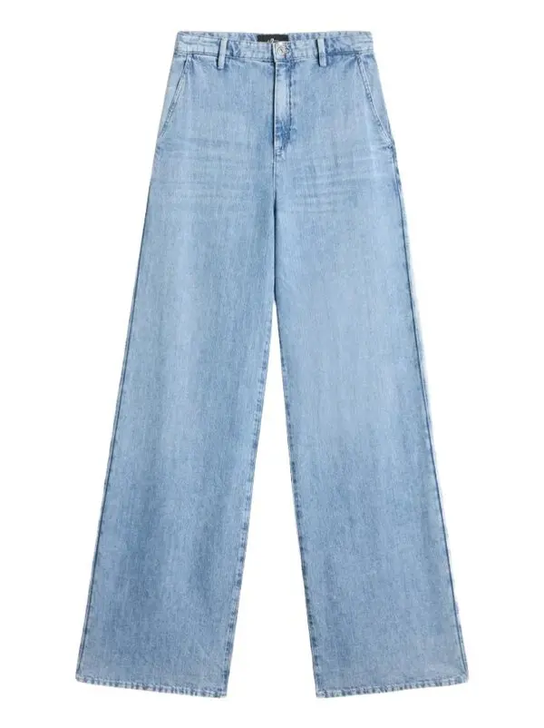 7 For All Mankind High-waisted Wide-leg Jeans - Indigo