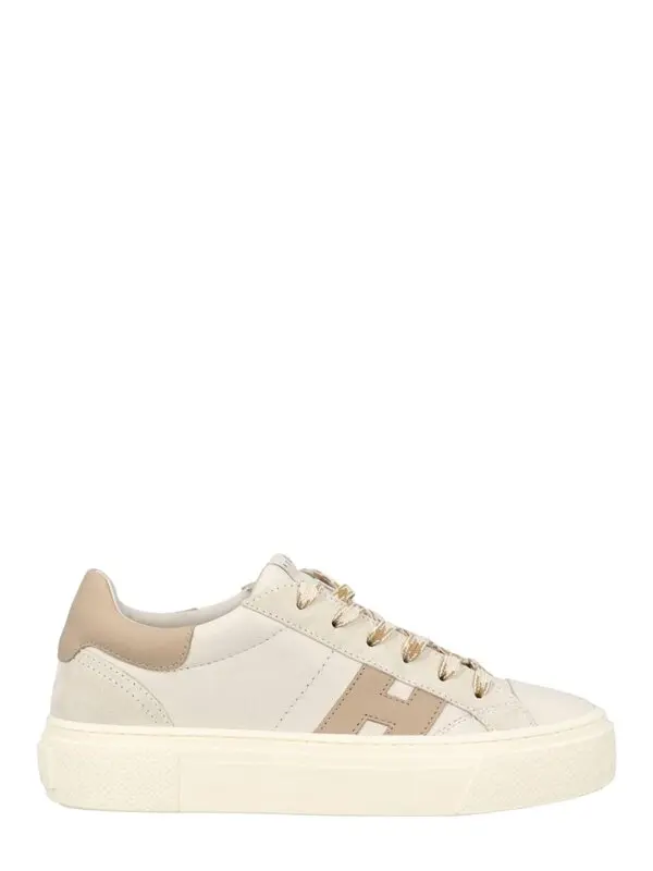 Hogan Lace-up Sneakers With Round Toe - White