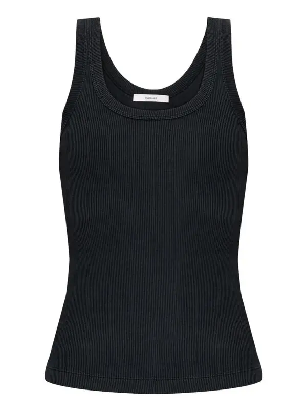 HAIKURE Ribbed Knit Tank Top - Black