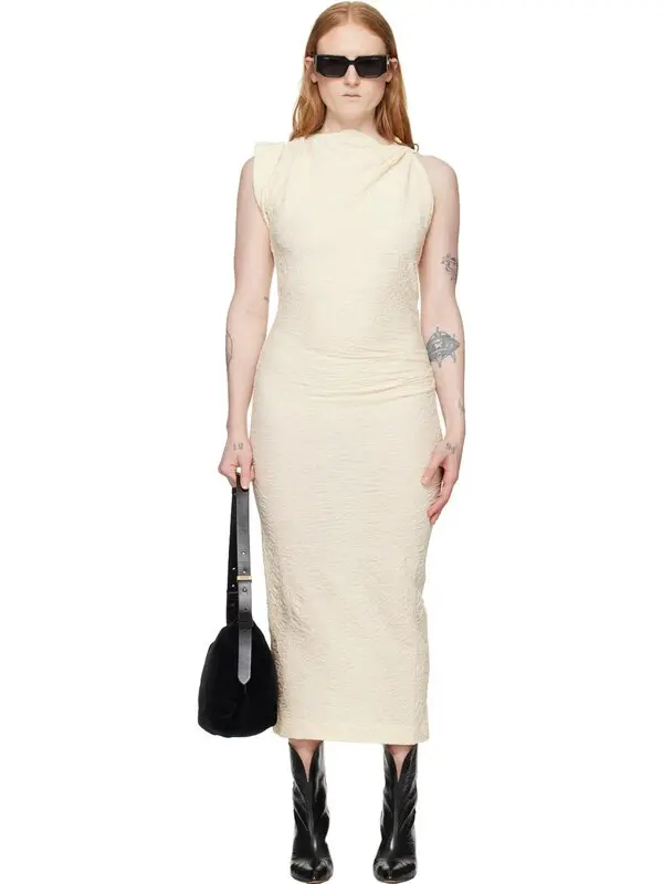 Isabel Marant Étoile Crinkled Asymmetrical Midi Dress - White