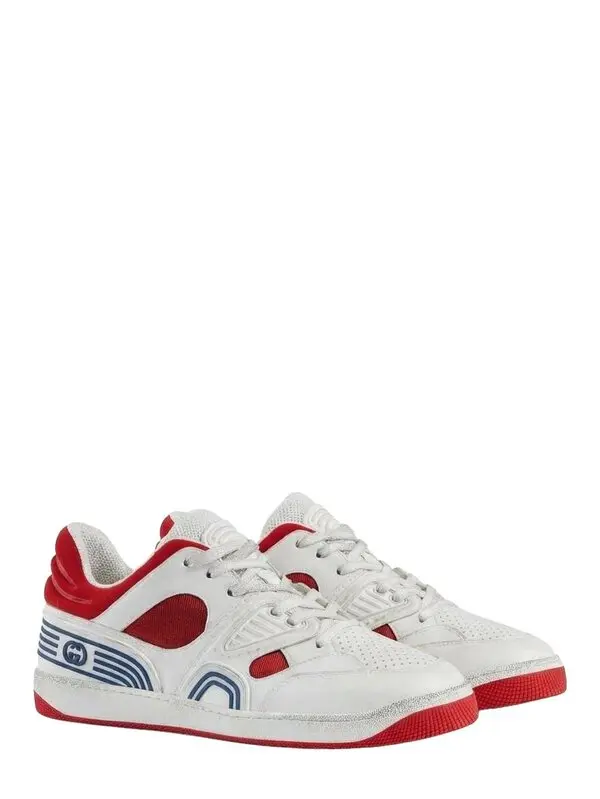 Gucci Basket Lace-up Trainers - White