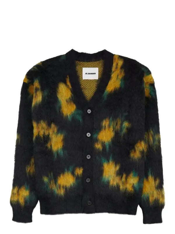 JIL SANDER V-neck Buttoned Cardigan - Black