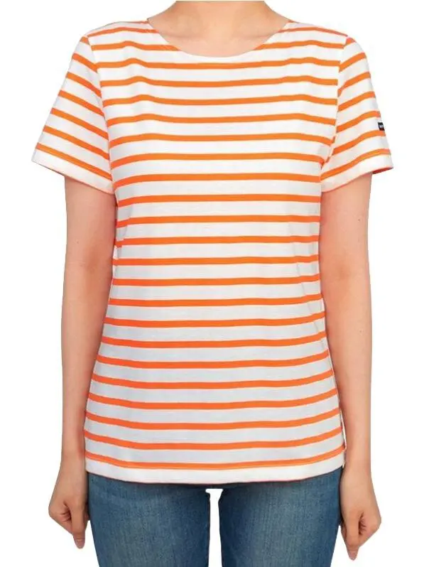 Saint James Striped Crewneck T-shirt - White
