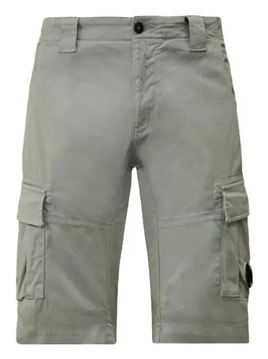C.P. COMPANY Stretch Cargo Shorts With Lens Detail - Gray