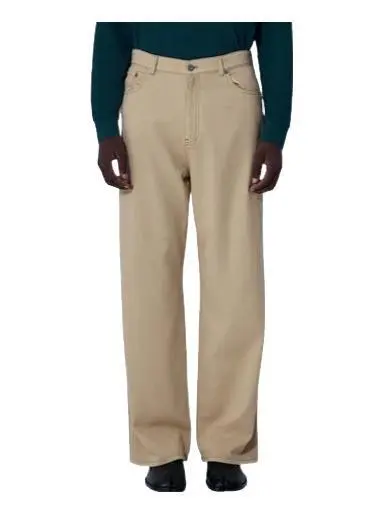 Miu Miu Straight-leg Embroidered Logo Jeans - Nude